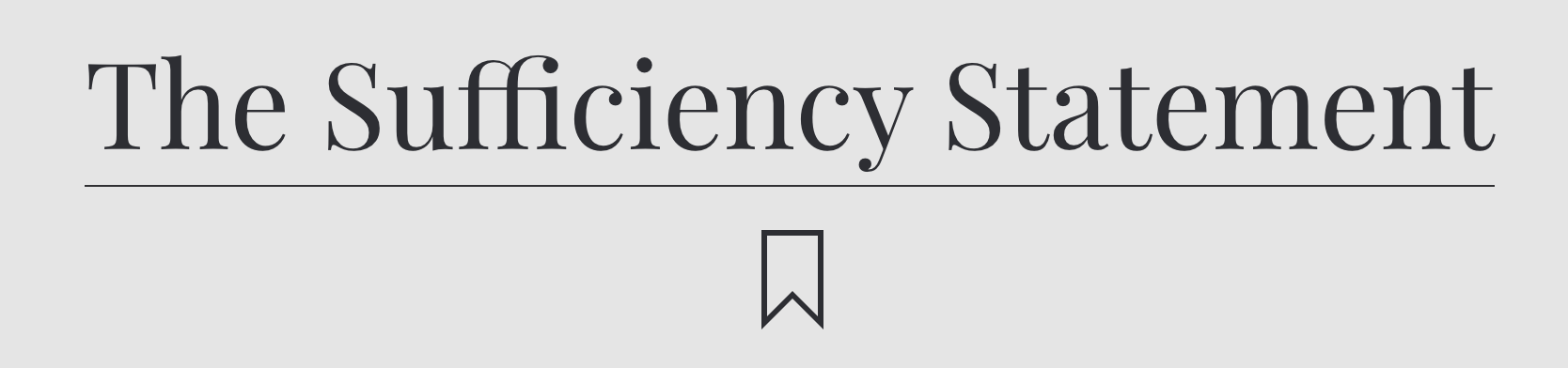 The Sufficiency Statement - Grace Bible Church
